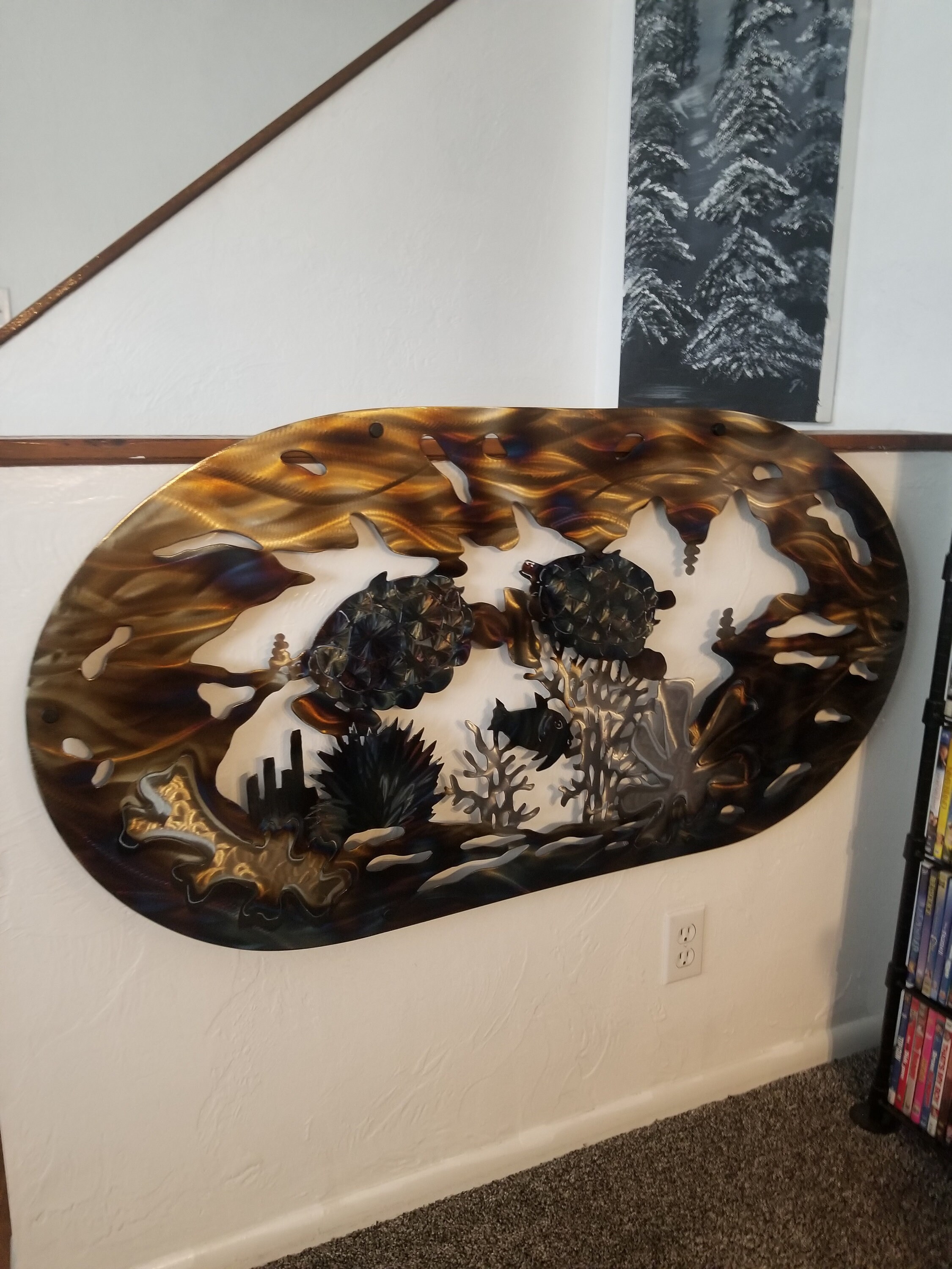 Patio Decor Metal Wall Art Plasma Cut Wall Hanging Decor, Ocean ...