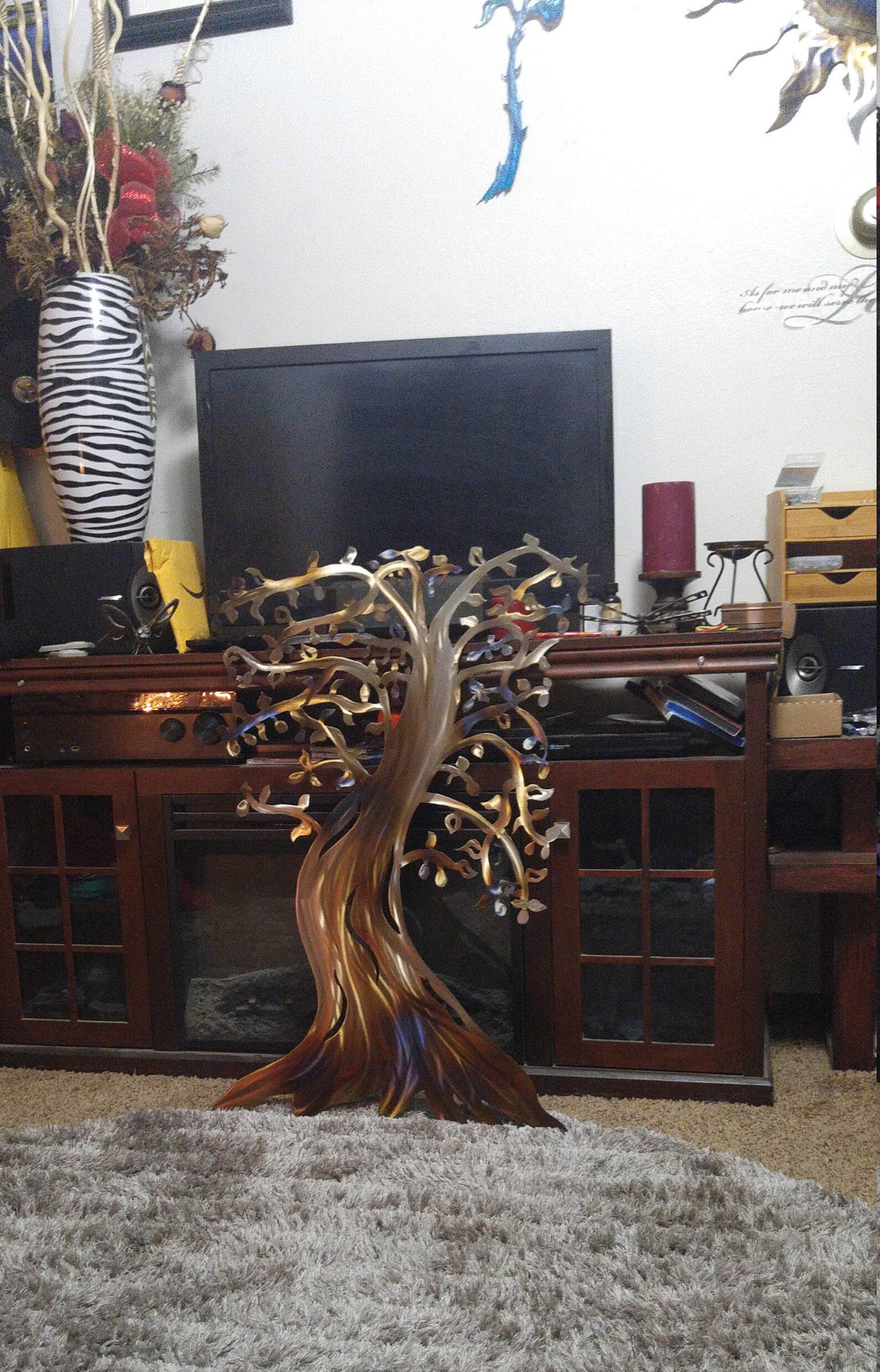 Unique Home Decor Metal Wall Art Tree / Plasma Cut Olive Tree | Etsy