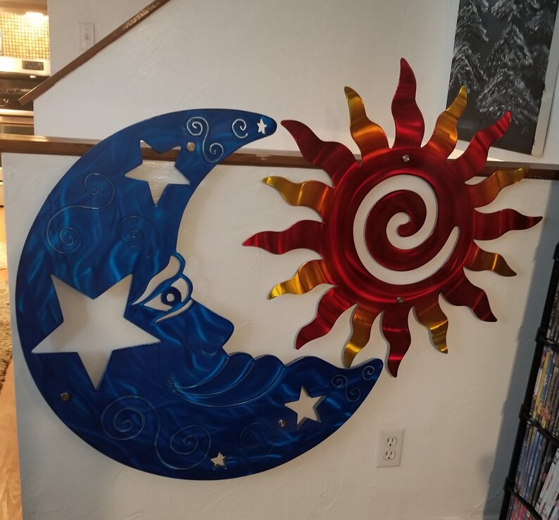 Metal Wall Hanging Sun Large Patio Decor Lake House Decor Beach Indoor ...