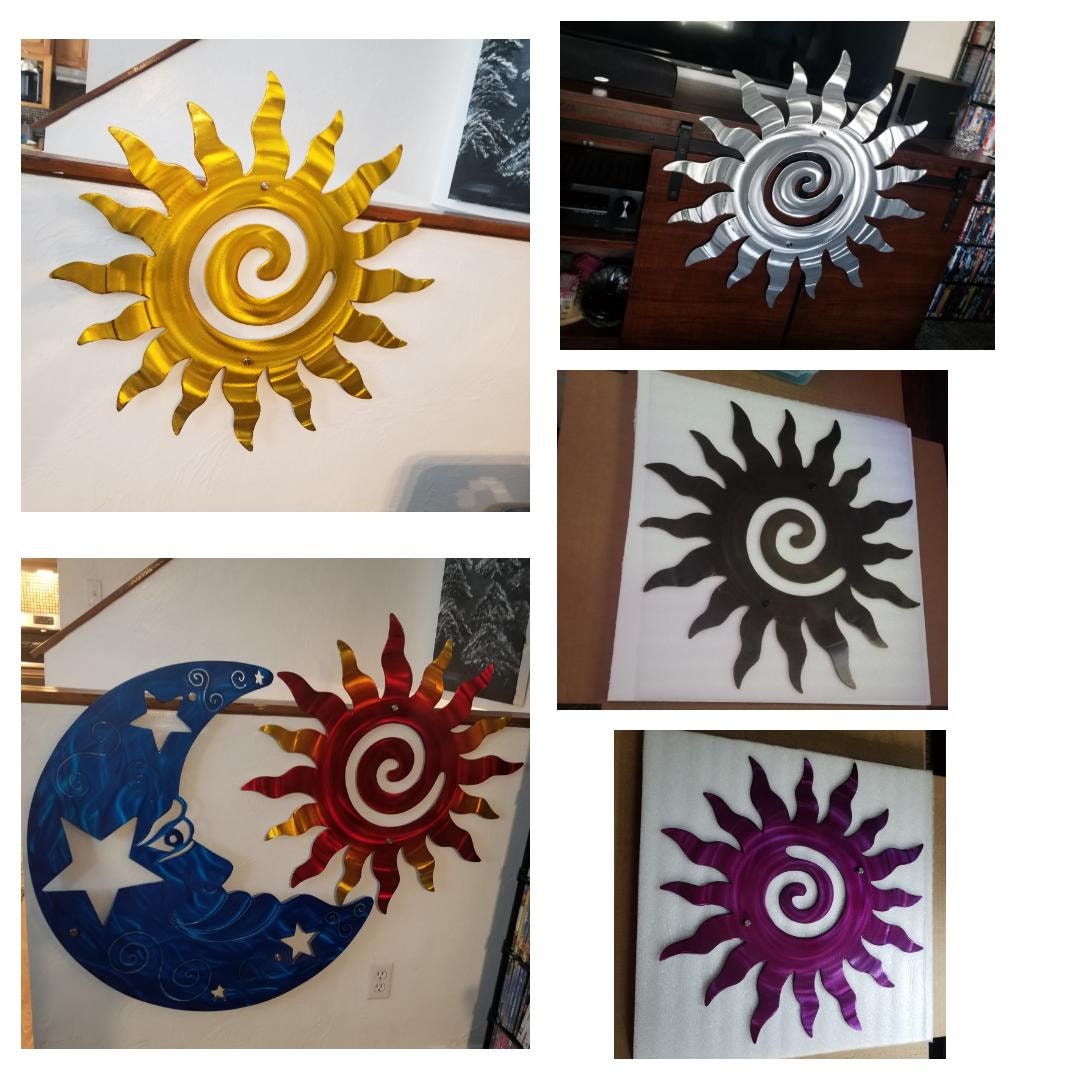 Metal Wall Decor Sun Outdoor Rustic Sun Unique Sun, Gift for Her ...