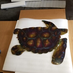 Sea turtle metal art ETSY Handmade turtle decor Custom | Etsy