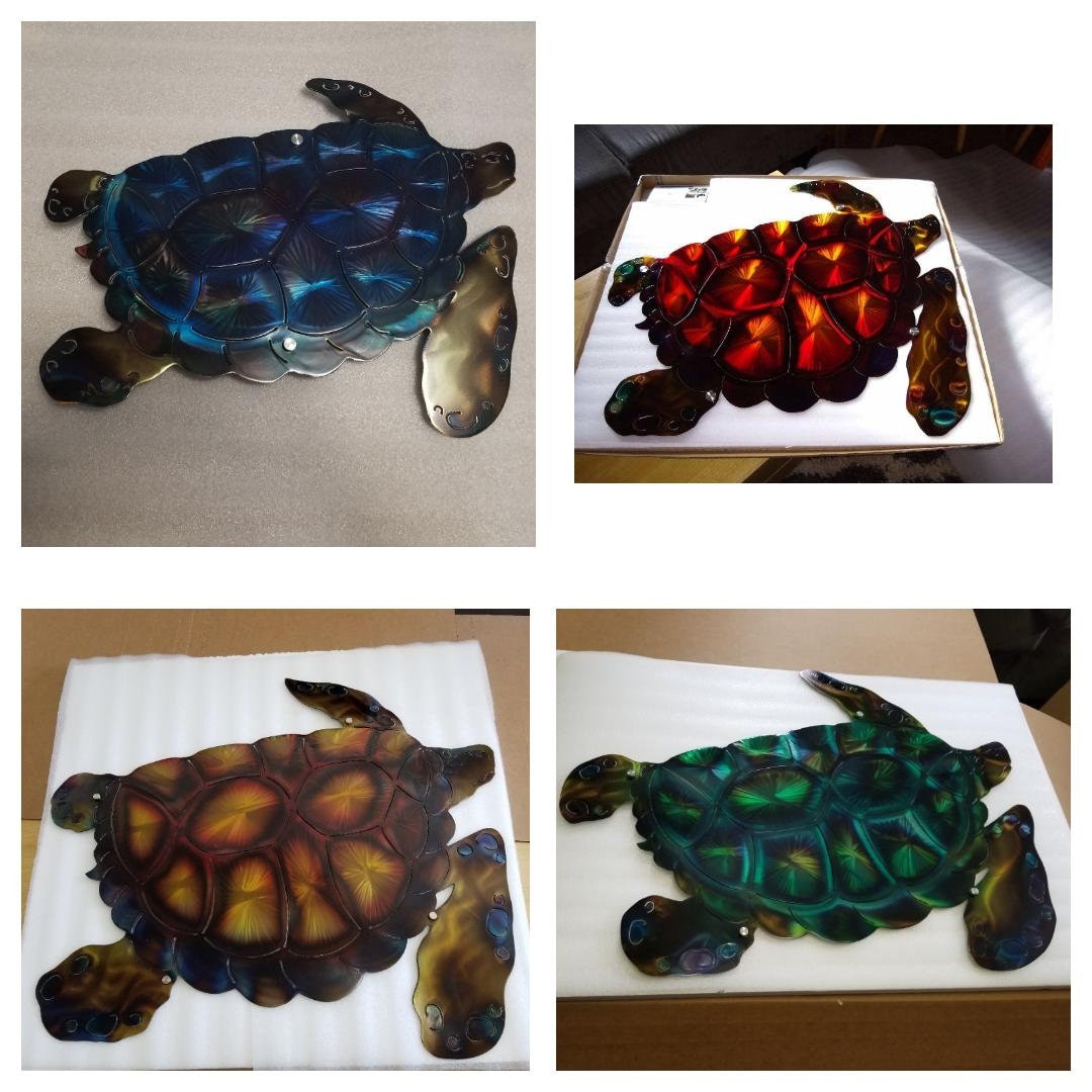 Giant Metal Turtle Wall Art Decor Indoor Outdoor, Sea Turtle Wall Art ...