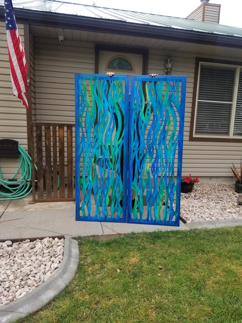 Large Modern Gate Metal Art Sliding Gates Plasma Cut Abstract - Etsy