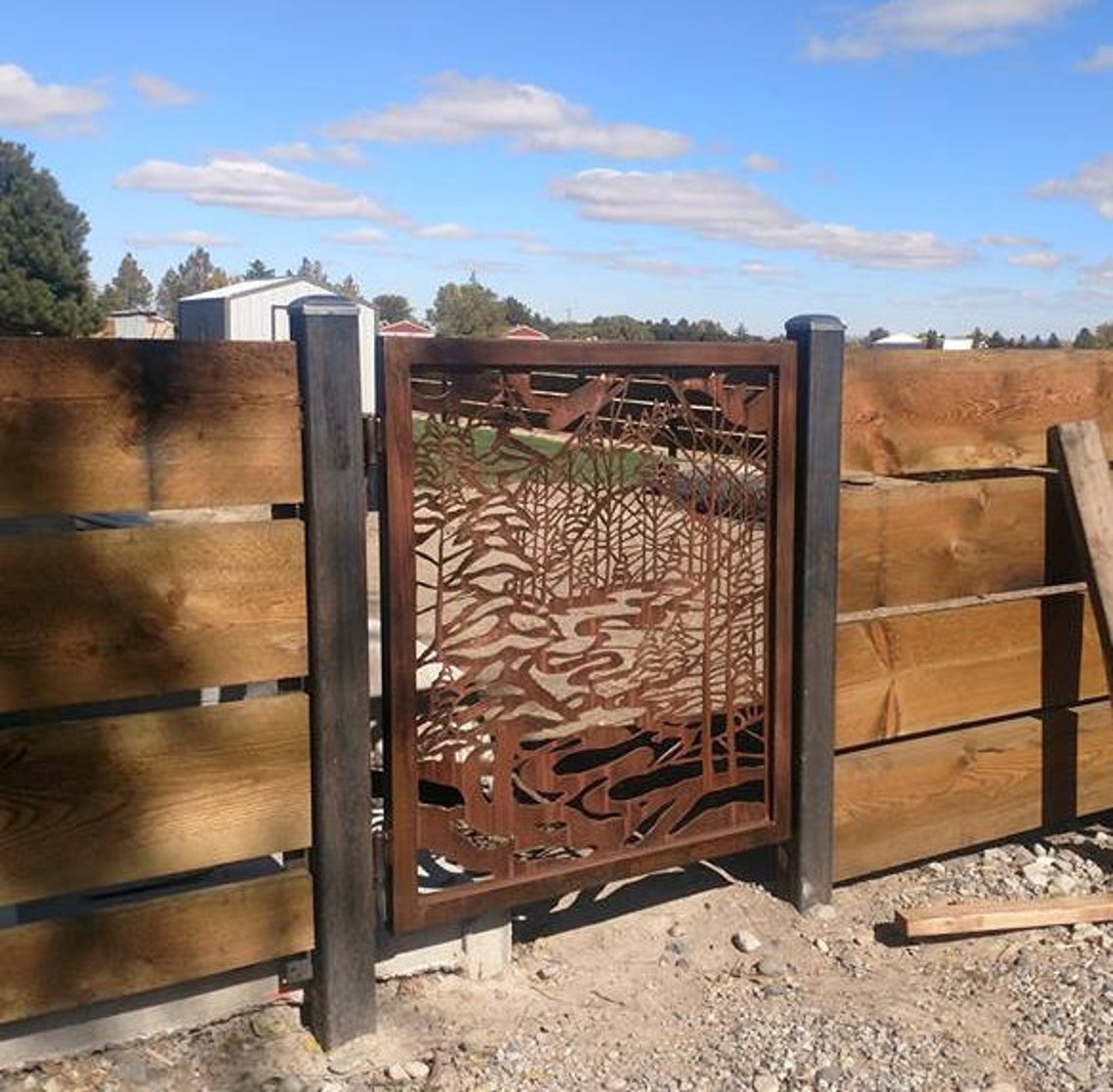 Outdoor Enterance Gate Metal Custom Art Handmade Rustic Garden - Etsy
