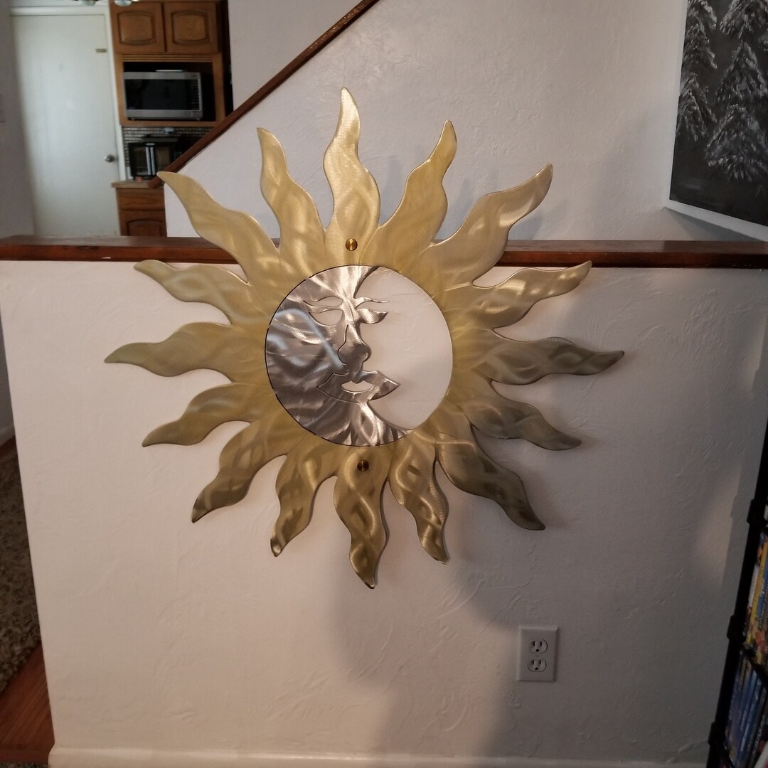 Metal Sun Wall Art Quick Ship Many Sizes Wacky Sun Metal Wall Garden ...