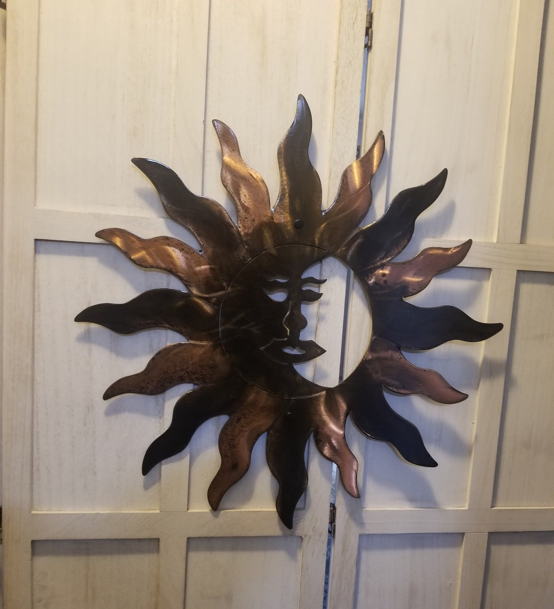 Wall Decor Sun, Indoor Large Sun, Outdoor Wall Decor, Recycled Steel ...