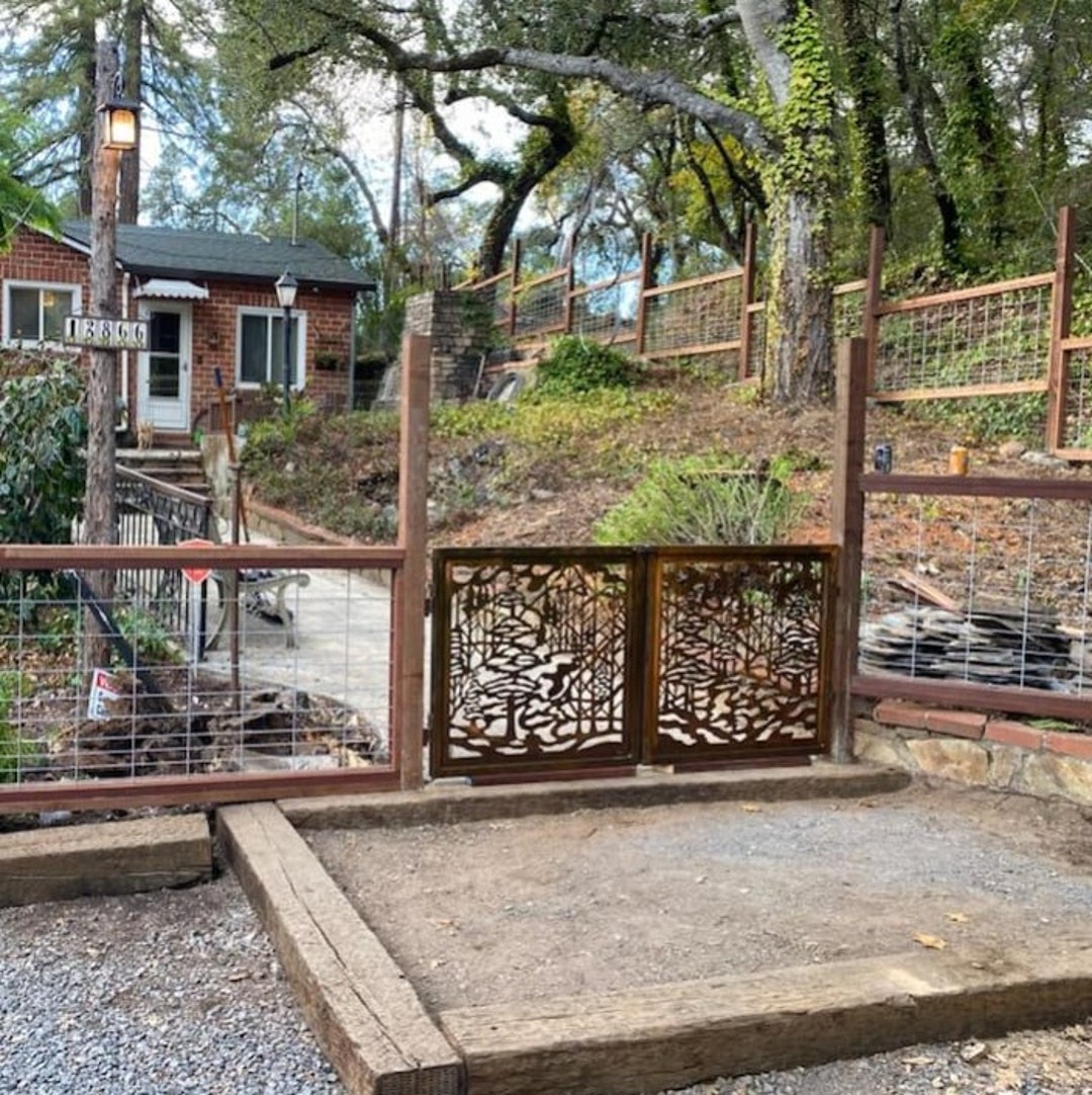 Outdoor Enterance Gate Metal Custom Art Handmade Rustic Garden Gates - Etsy
