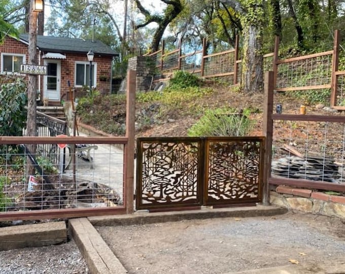 Fabulous Antique Metal Gates Rustic Patina Architectural Salvage Fleur ...