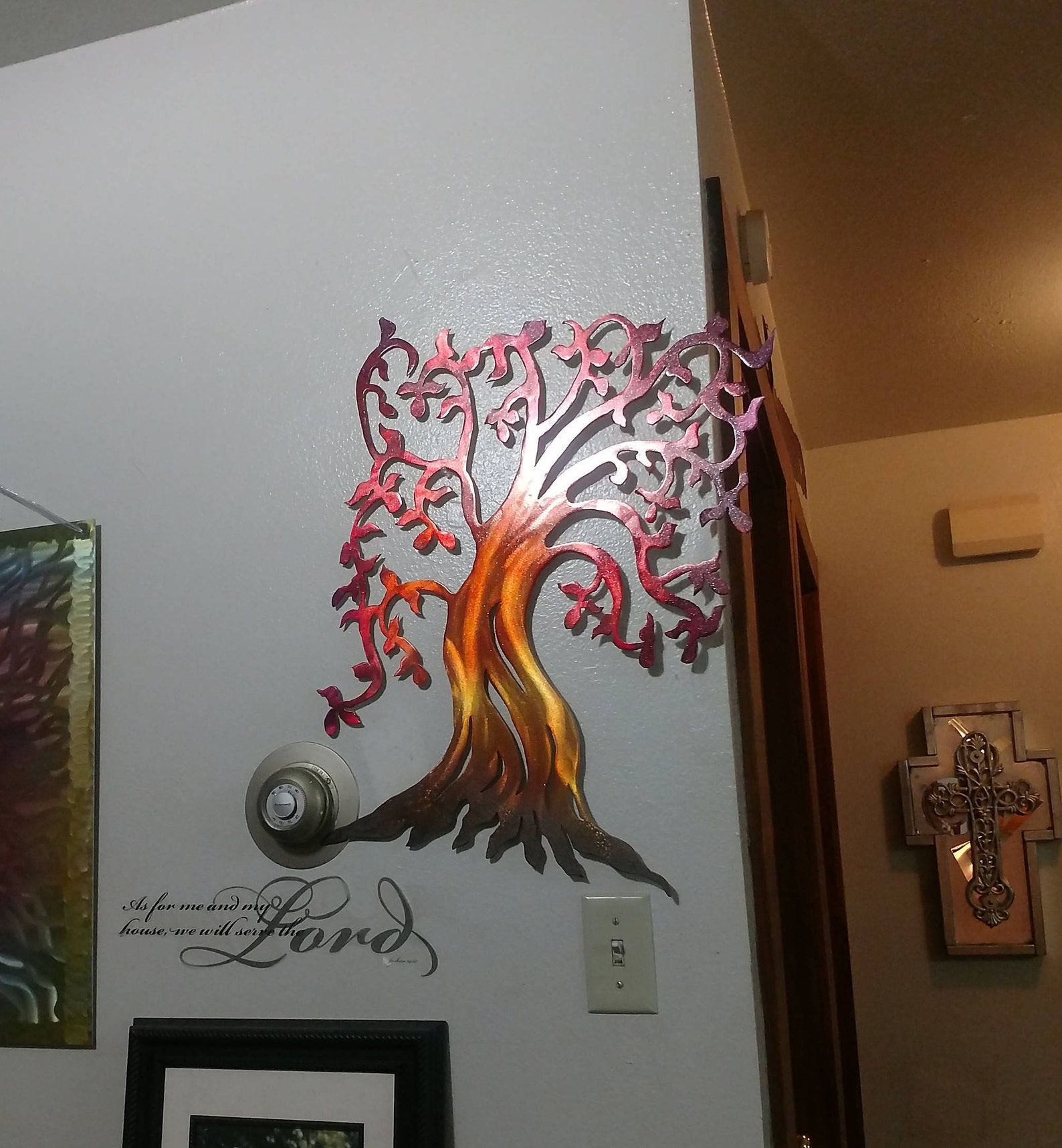 Metal Wall Art Olive Tree / Unique Home Decor Tree of Life / Outdoor ...