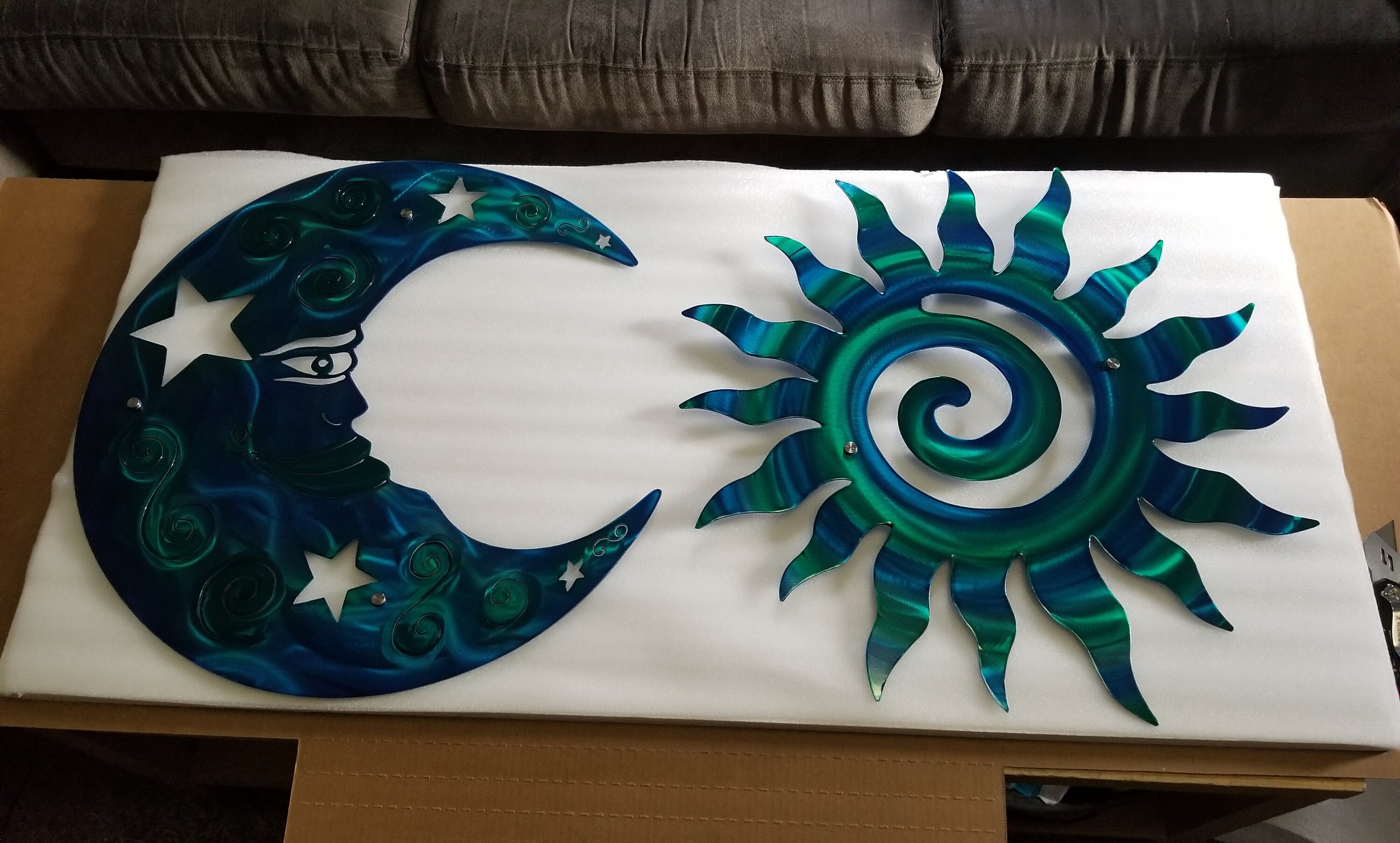 Metal Moon Wall Art Moon decor Print crescent Moon Rustic | Etsy