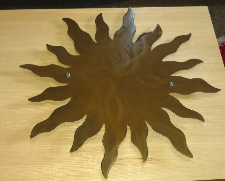 Metal wall art Sun free shipping outdoor art work | Etsy