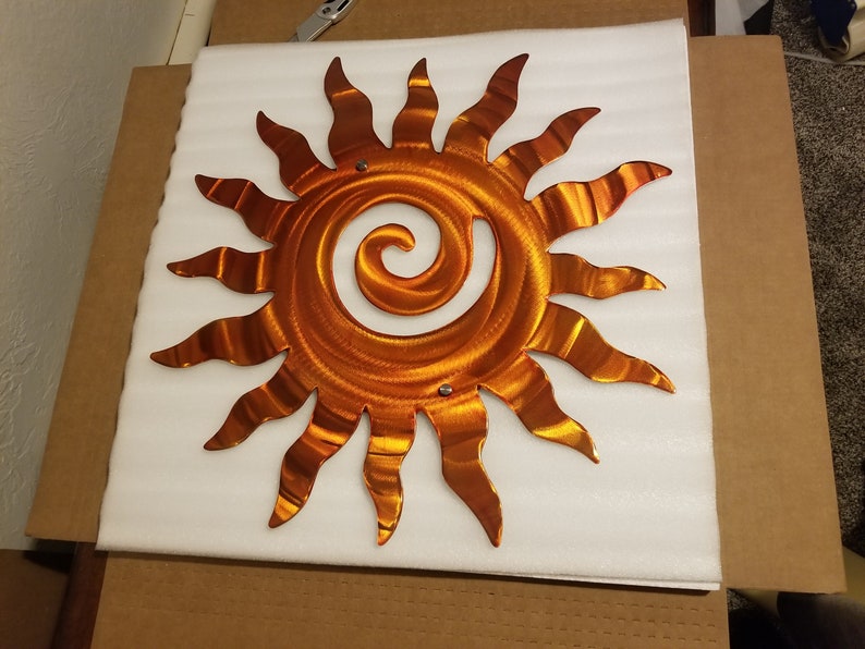 Sun Metal Wall Art Decoration, Large Tribal Sun - Tribal Art - Metal ...
