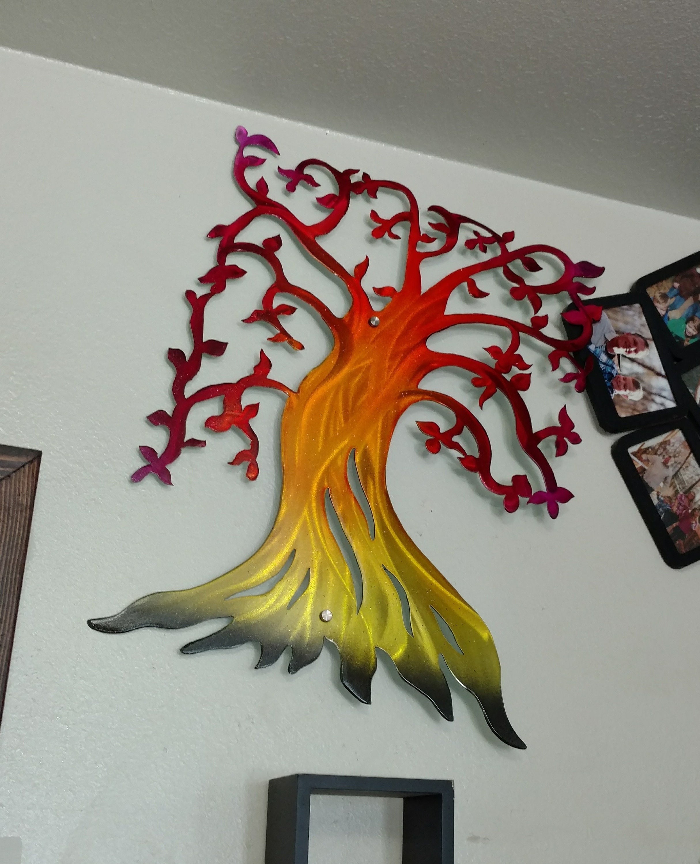 Metal Wall Art Olive Tree Home Decor Plasma Cut Tree of Life - Etsy