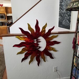 Wall Decor Sun, Indoor Large Sun, Outdoor Wall Decor, Recycled Steel ...