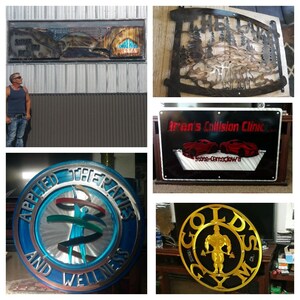 Rustic Metal Sign Custom Business Logo Design Personalized Metal Sign ...