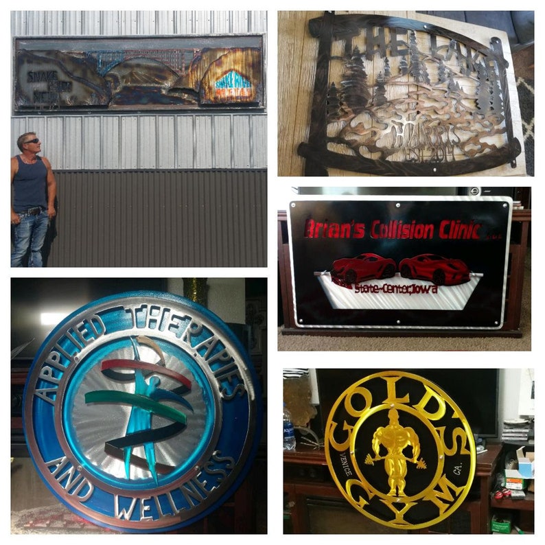 Custom Metal Sign Large Business Signs Logo ETSY Personalized | Etsy