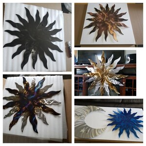 Outdoor Metal Wall Sun - ETSY Handmade Large Sun, Plasma Cut Wall Art ...