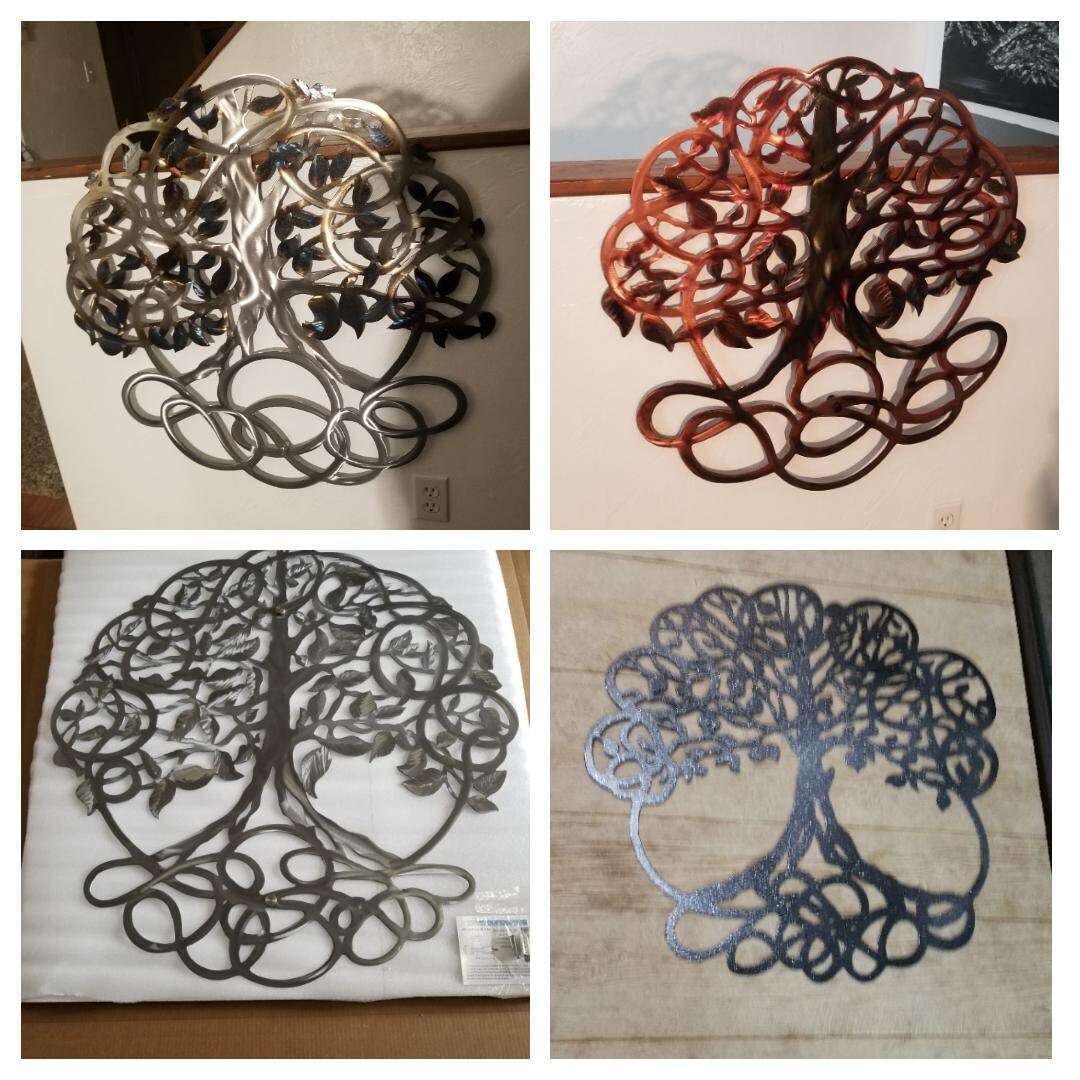 Metal Tree of Life, Plasma Cut Handmade Wall Decor Metal Tree, Living ...