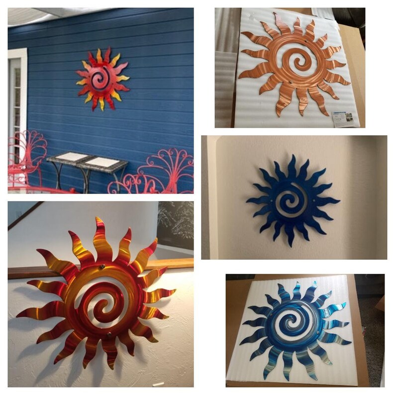 Metal Art Sun Outdoor Wall Decor Large Sun ETSY Handmade - Etsy