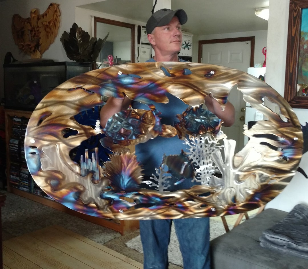 Patio Decor Turtle Metal Wall Sculpture, Large Indoor Outdoor Art ETSY ...