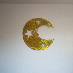 Moon Decor Wall Art / Large Rustic Metal Moon / ETSY Crescent Moon ...