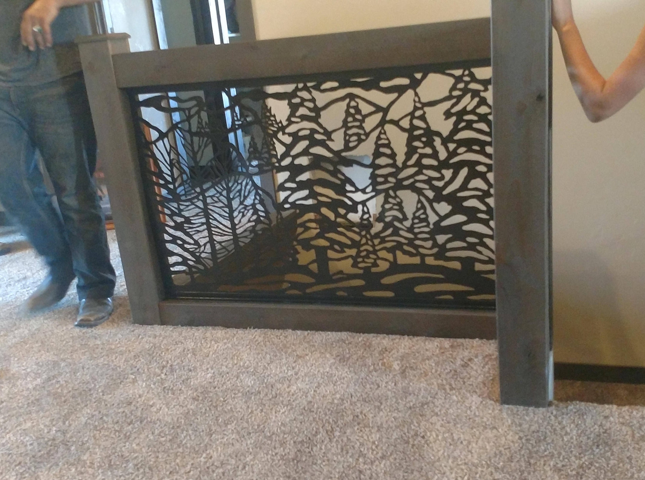 Modern Interior Staircase / Custom Decorative Railing Panel | Etsy