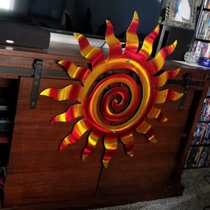 Metal Wall Art Sun ETSY Handmade Wall Decor Copper Metal Sun, Plasma ...