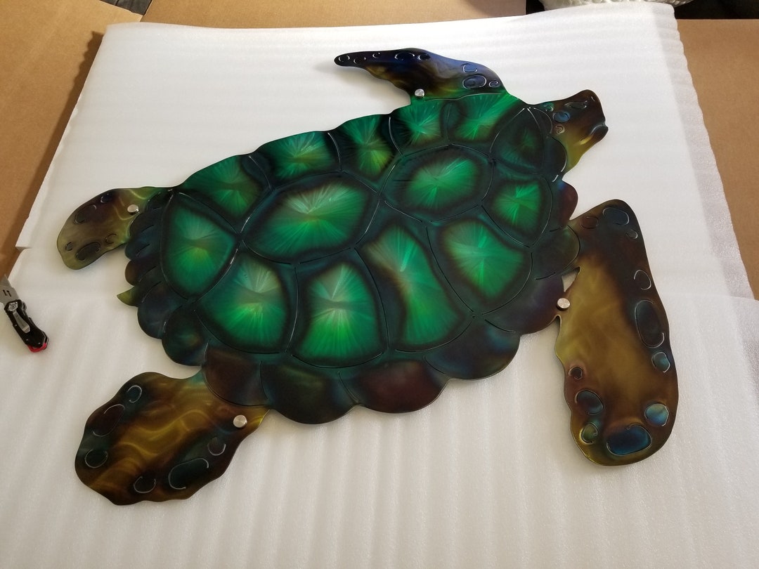 Metal Wall Art Turtle Metal ETSY Handmade Wall Decor Turtle Design ...