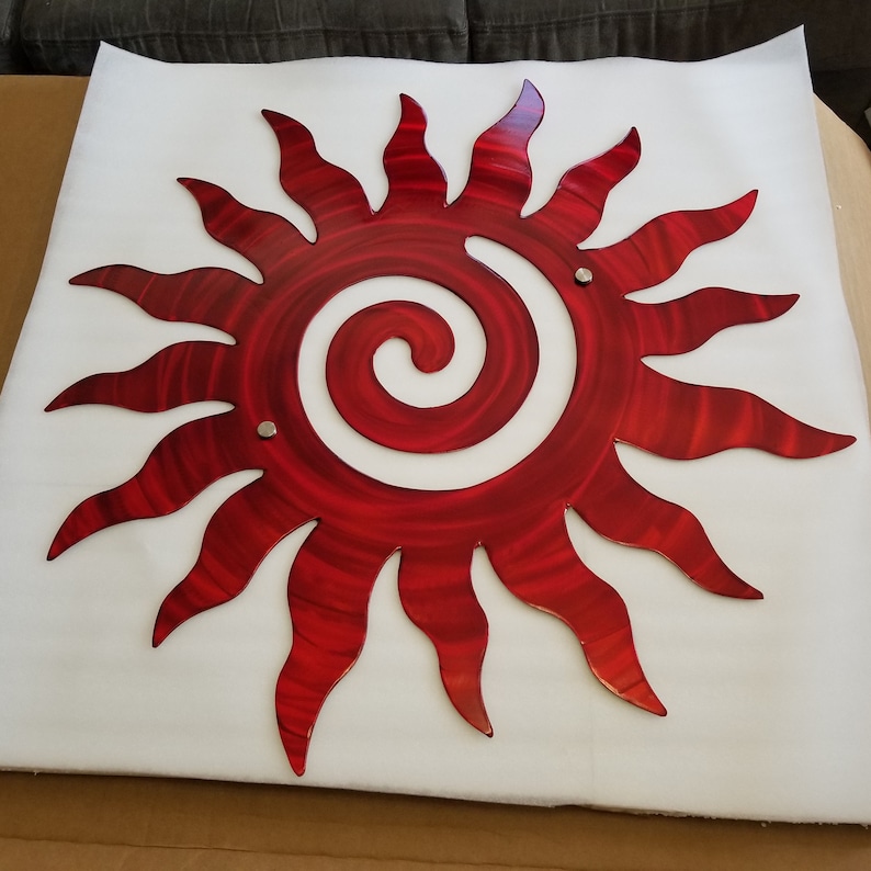 Metal Art Sun Outdoor Wall Decor Large Sun ETSY Handmade - Etsy