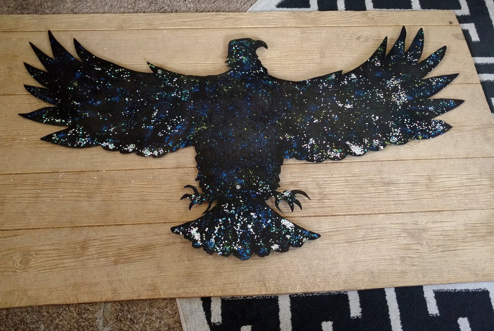 Metal wall art Eagle steel bald eagle handmade glitter home | Etsy