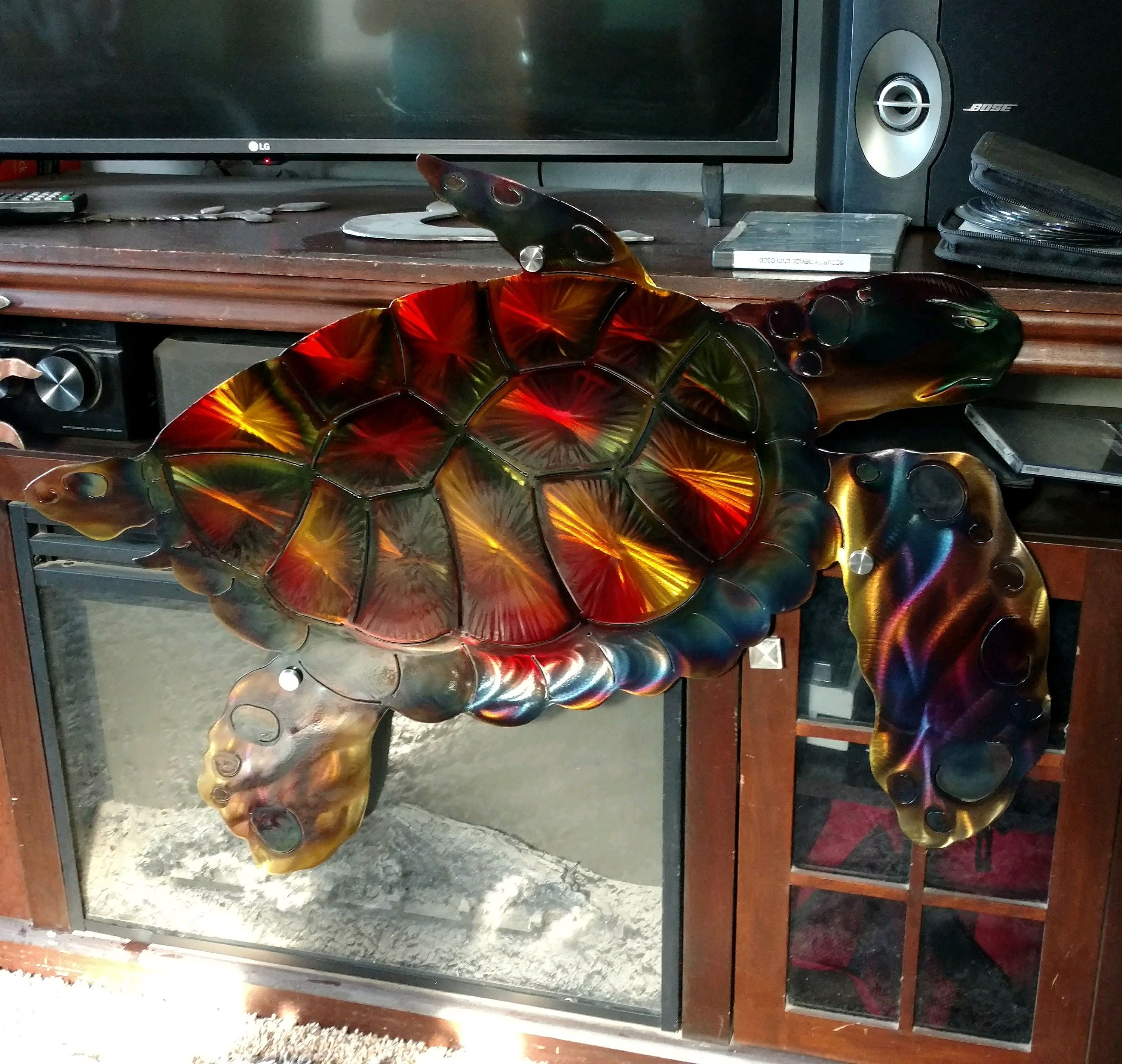 Metal Sea Turtles Wall Sculpture Plasma Cut Nautical Decor | Etsy