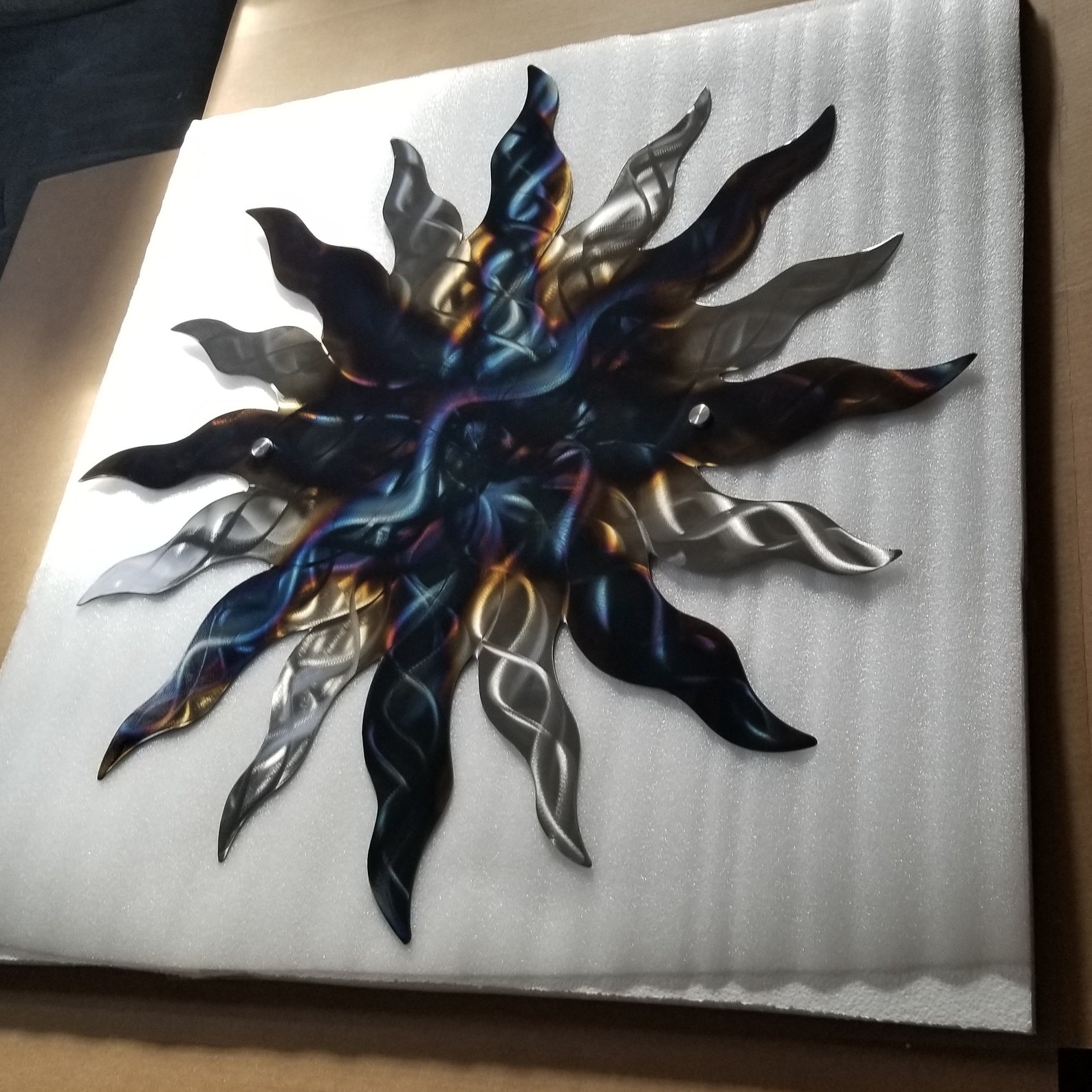 Metal Wall Art Home Decor Sun - Unique Sun - Wacky Sun Metal Wall Decor ...