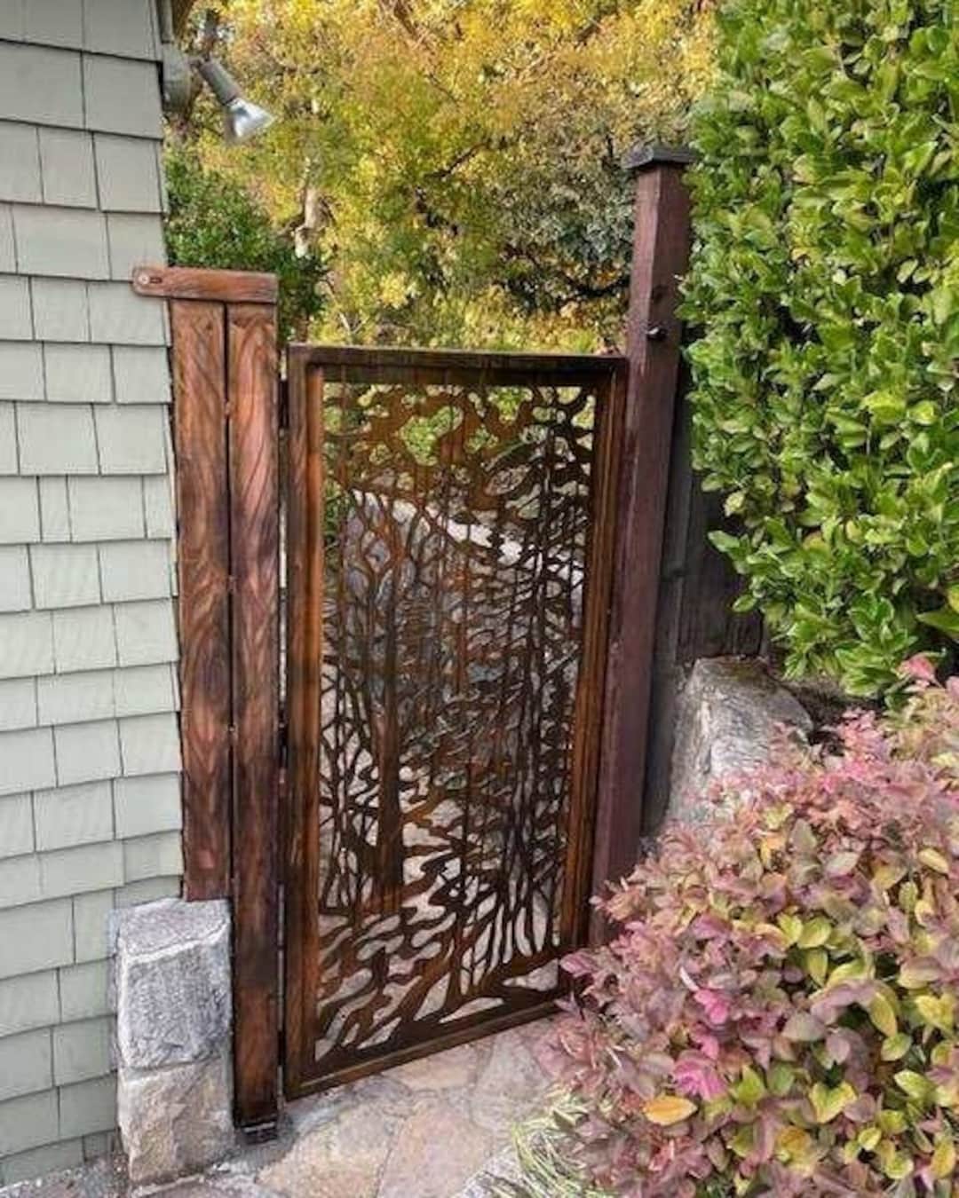 Outdoor Enterance Gate Metal Custom Art Handmade Rustic Garden Gates - Etsy
