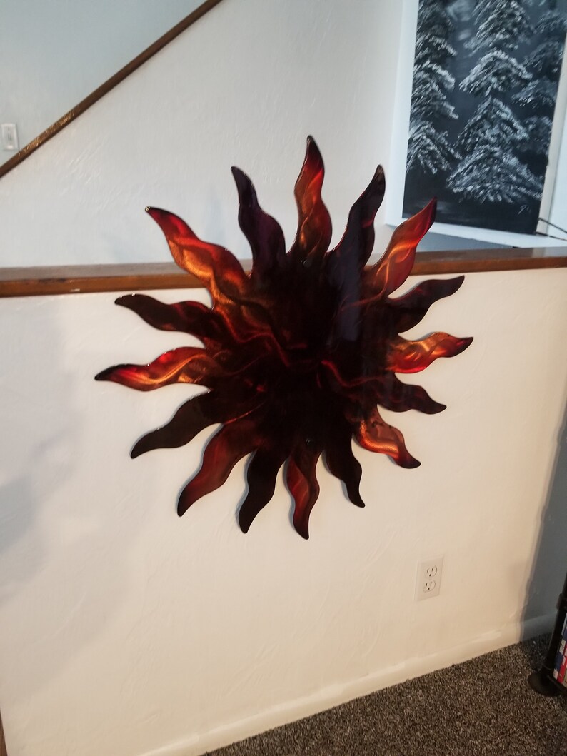 Wall Decor Sun Indoor Large Sun Outdoor Wall Decor Recycled - Etsy