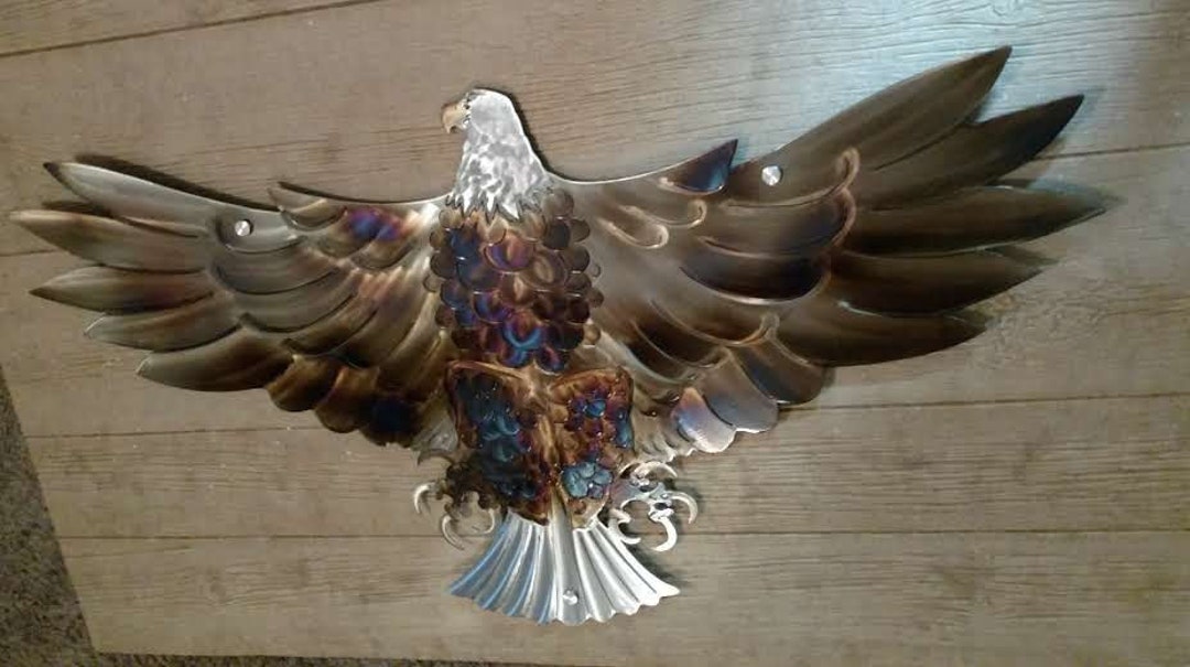 Metal Wall Art Eagle Steel Bald Eagle Handmade Home Decor - Etsy