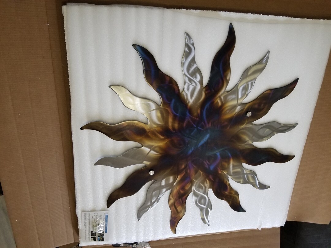 Large Metal Sun, Indoor Large Sun, Outdoor Wall Decor, Recycled Steel ...