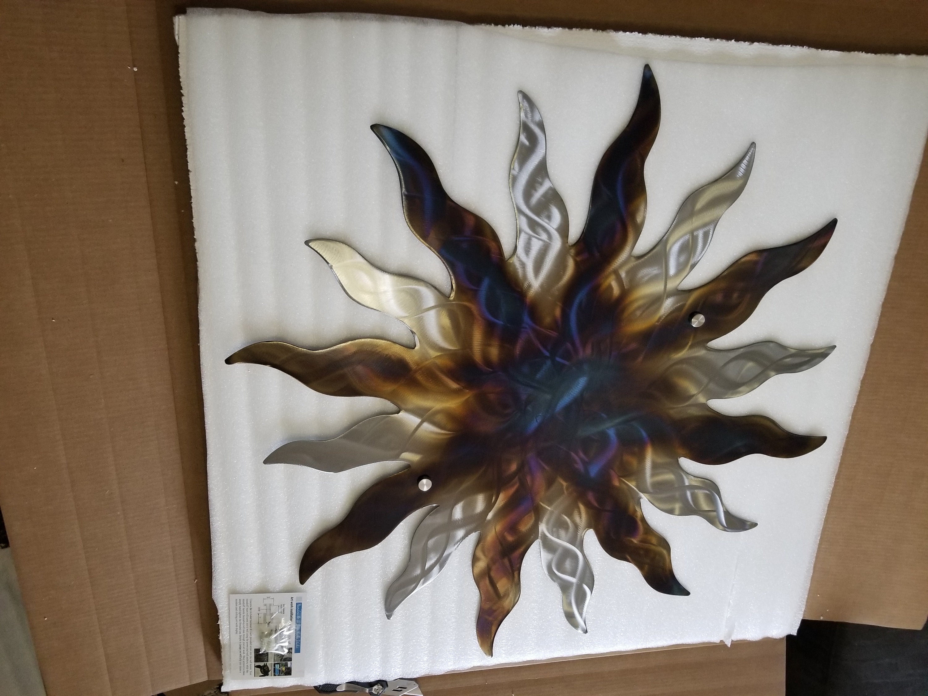 Wall decor Sun Indoor large sun outdoor Wall Decor recycled | Etsy