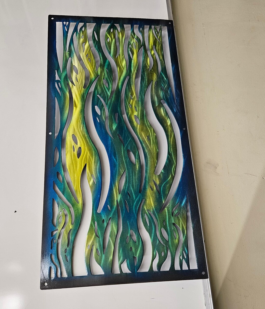 Abstract Painting Large Wacky Design Handmade Etsy Modern Metal Wall ...