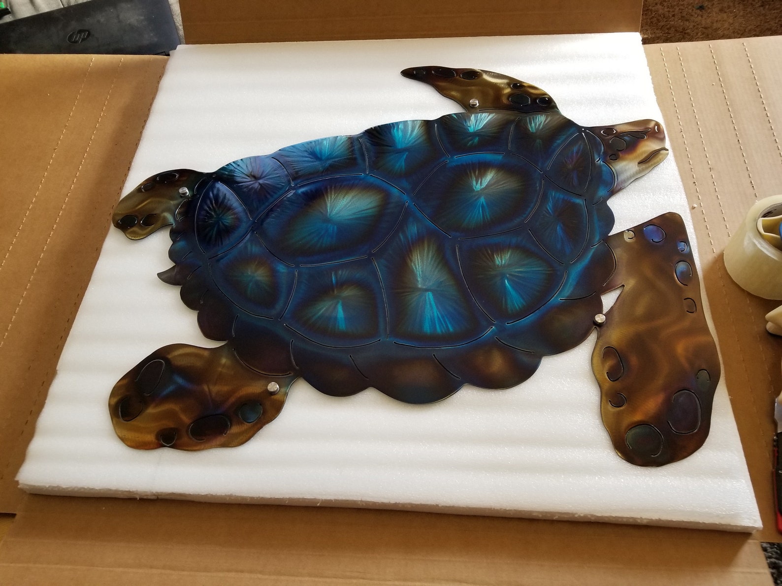 Sea turtle metal art ETSY Handmade turtle decor Custom | Etsy