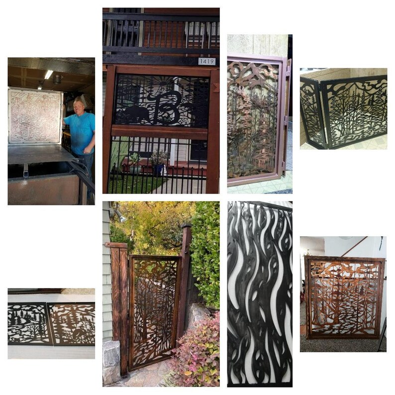 Metal Garden Gate | Pedestrian Walk Thru Entry Gate | Steel Metal Art ...