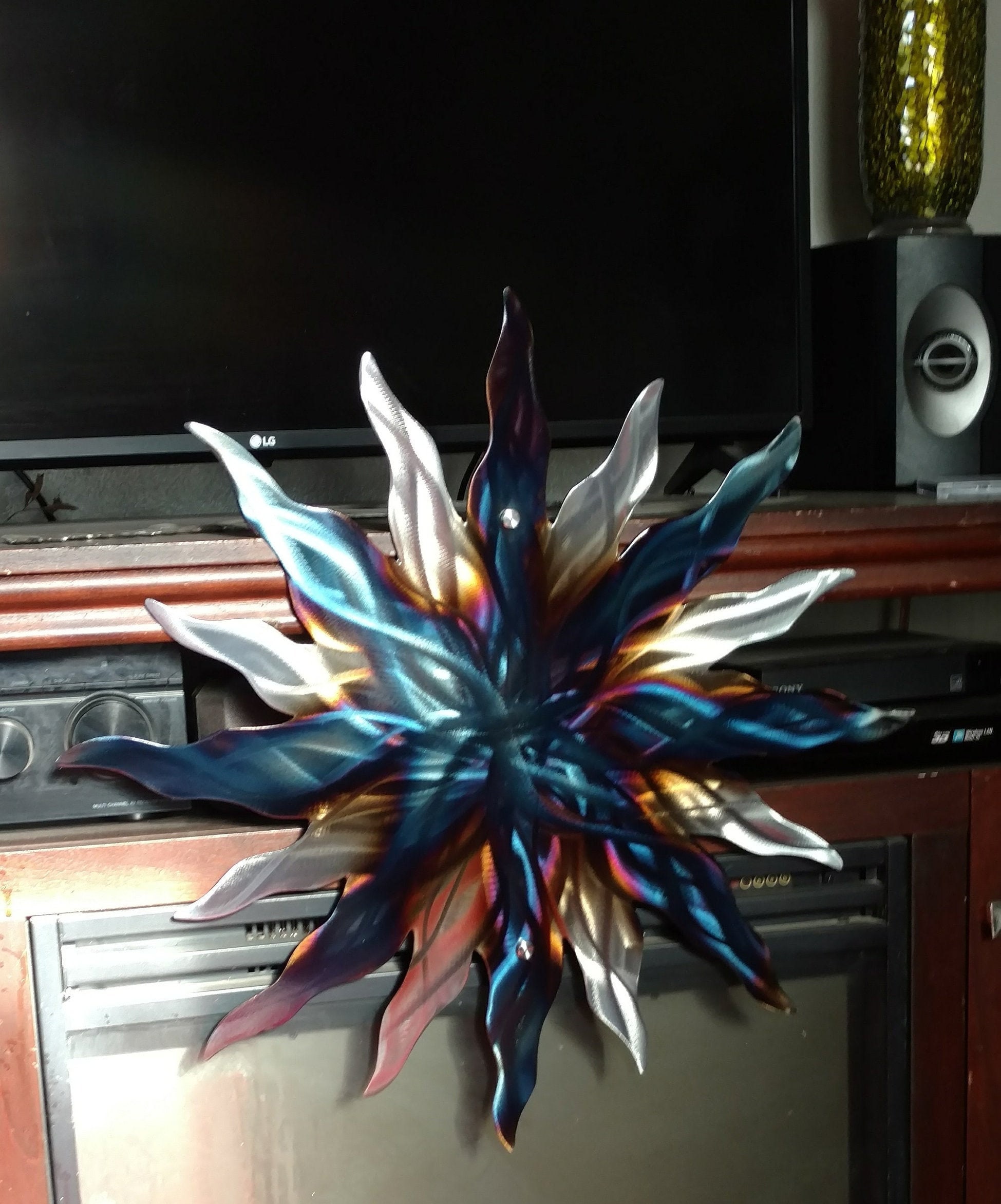 Wall decor Sun Indoor large sun outdoor Wall Decor recycled | Etsy