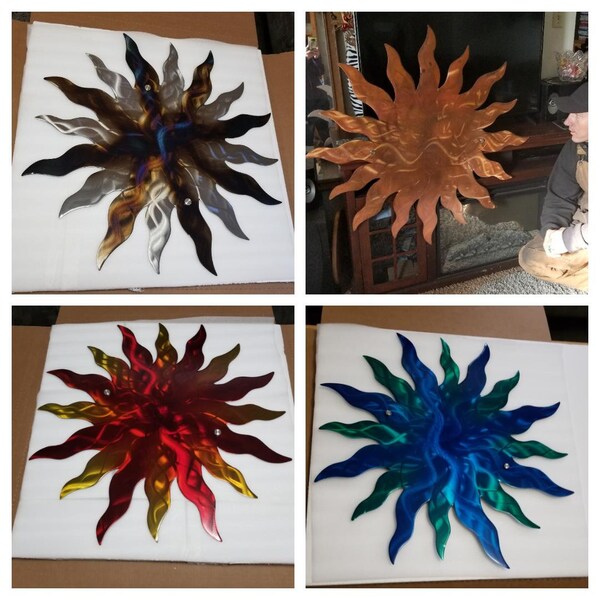 Copper Sun Wall Art - Etsy