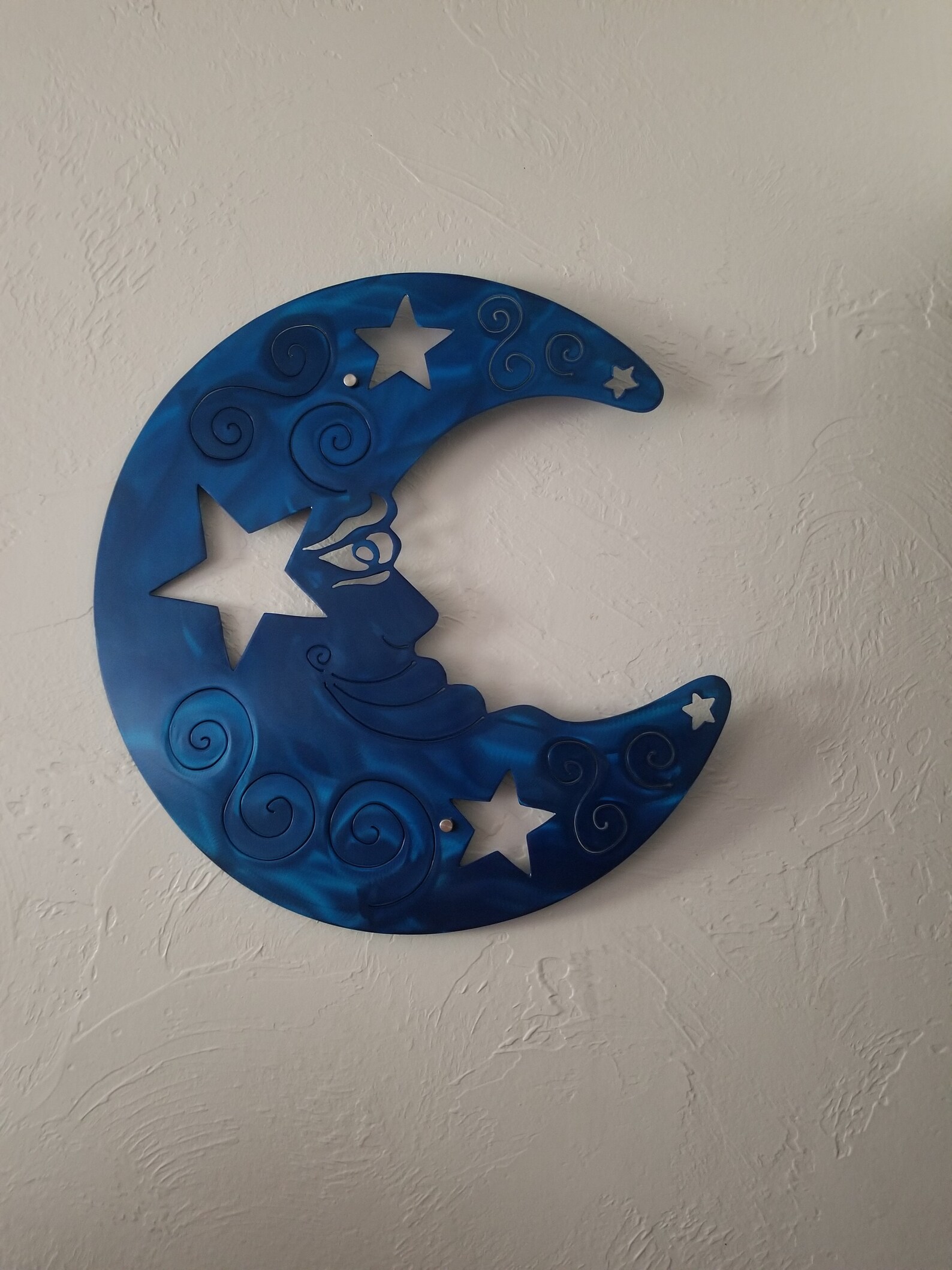 Metal Moon Wall Art Moon Patio Decor Crescent Moon Print - Etsy