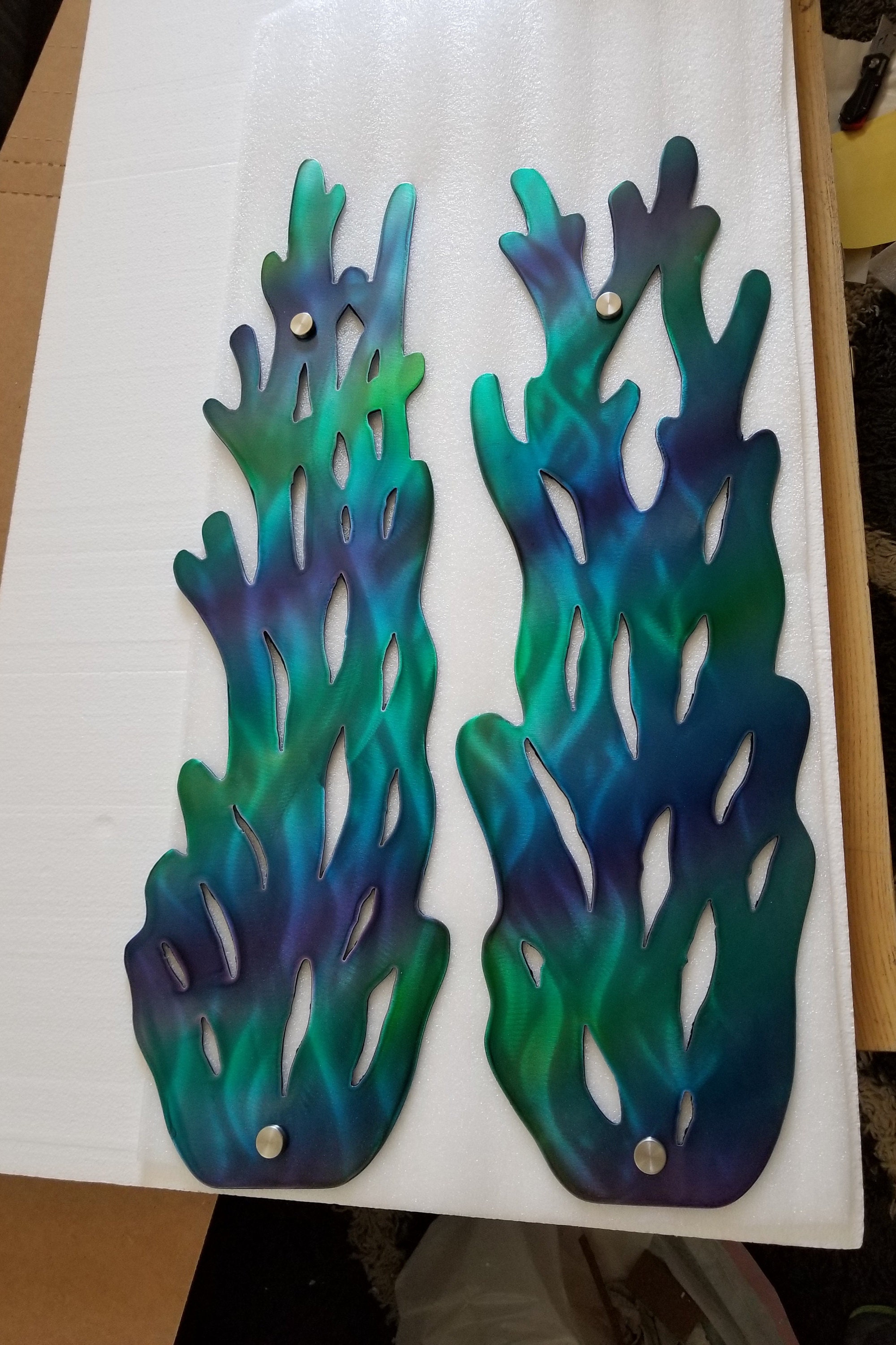 Seaweed Unique Home Decor Ocean Set of 2 Etsy Handmade Modern - Etsy