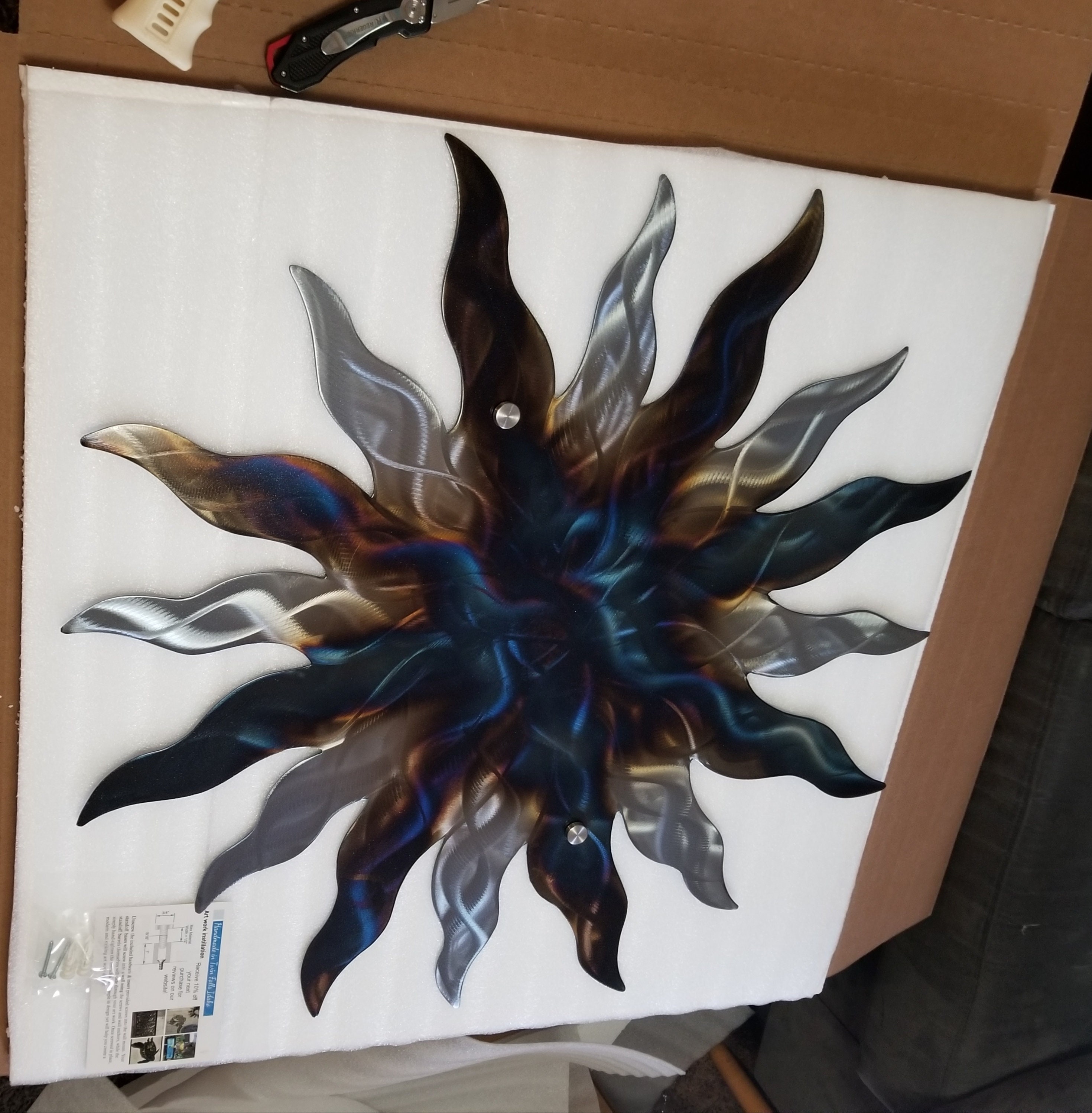 Unique Wall Décor Sun Indoor Outdoor Wall Decor Recycled | Etsy