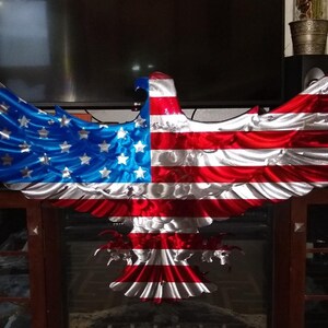 Patio Décor Flag Metal Wall Decor ETSY Handmade American Flag Metal ...