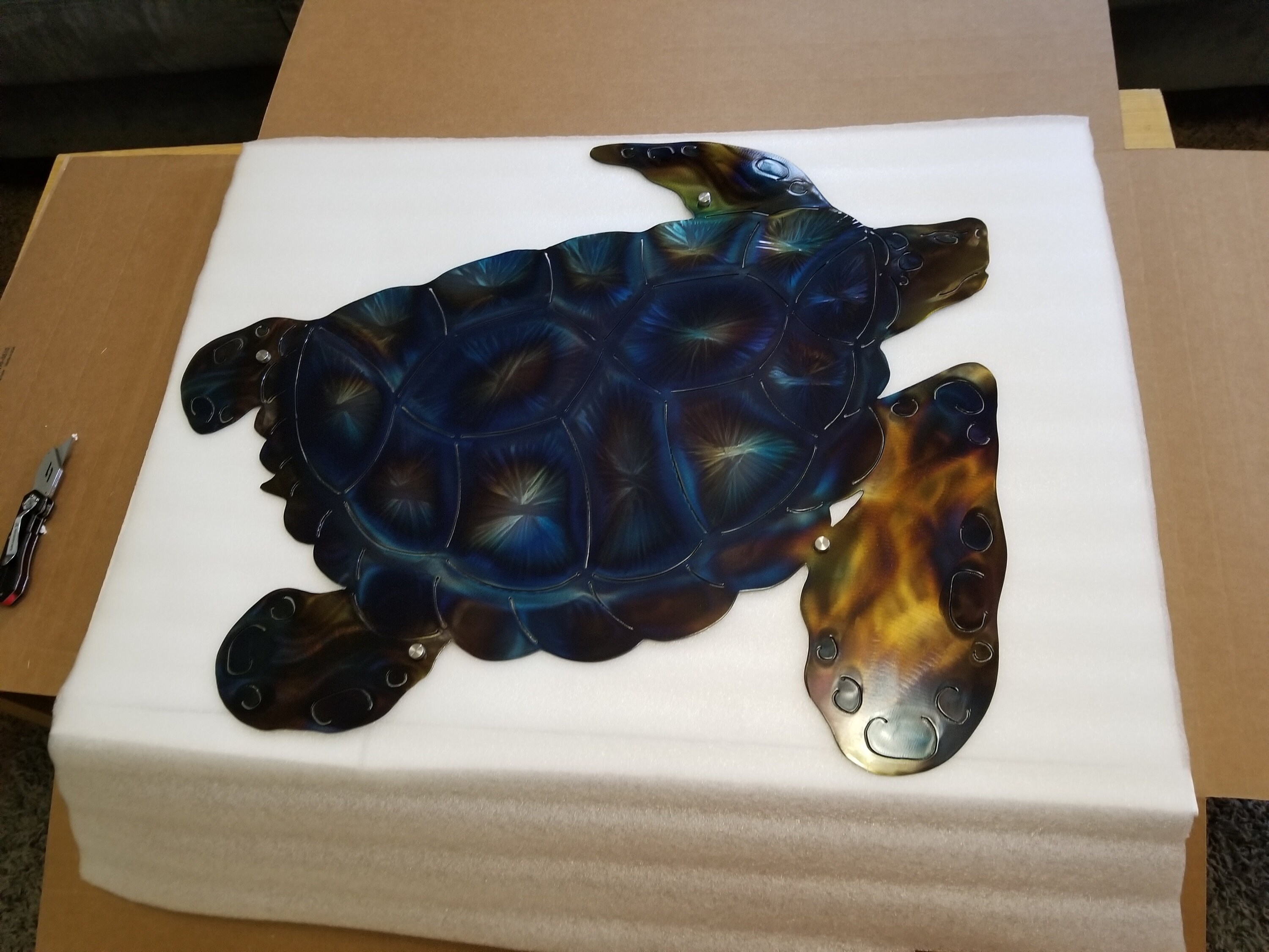 Sea turtle metal art ETSY Handmade turtle decor Custom | Etsy