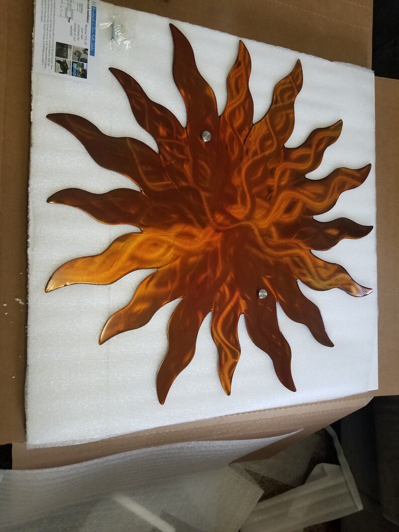 Patio Decor Sun Metal Wall Art ETSY Handmade Copper Sun Metal - Etsy