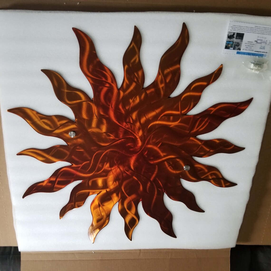 Metal Wall Art Unique Home Decor Sun Unique Sun Wacky Sun | Etsy