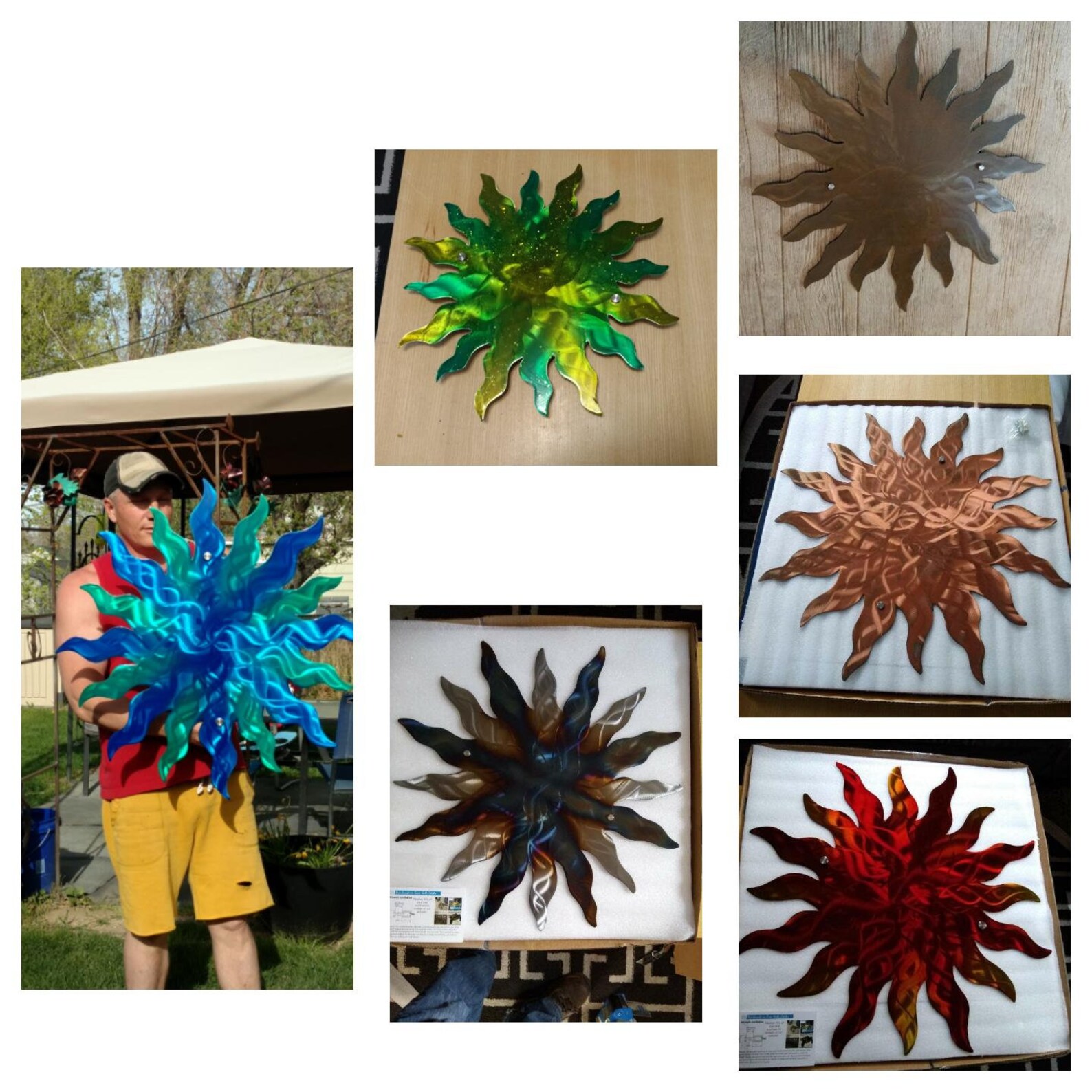 Sun Metal Wall Art Many Sizes Colorful Unique Sun Wall Hanging - Etsy
